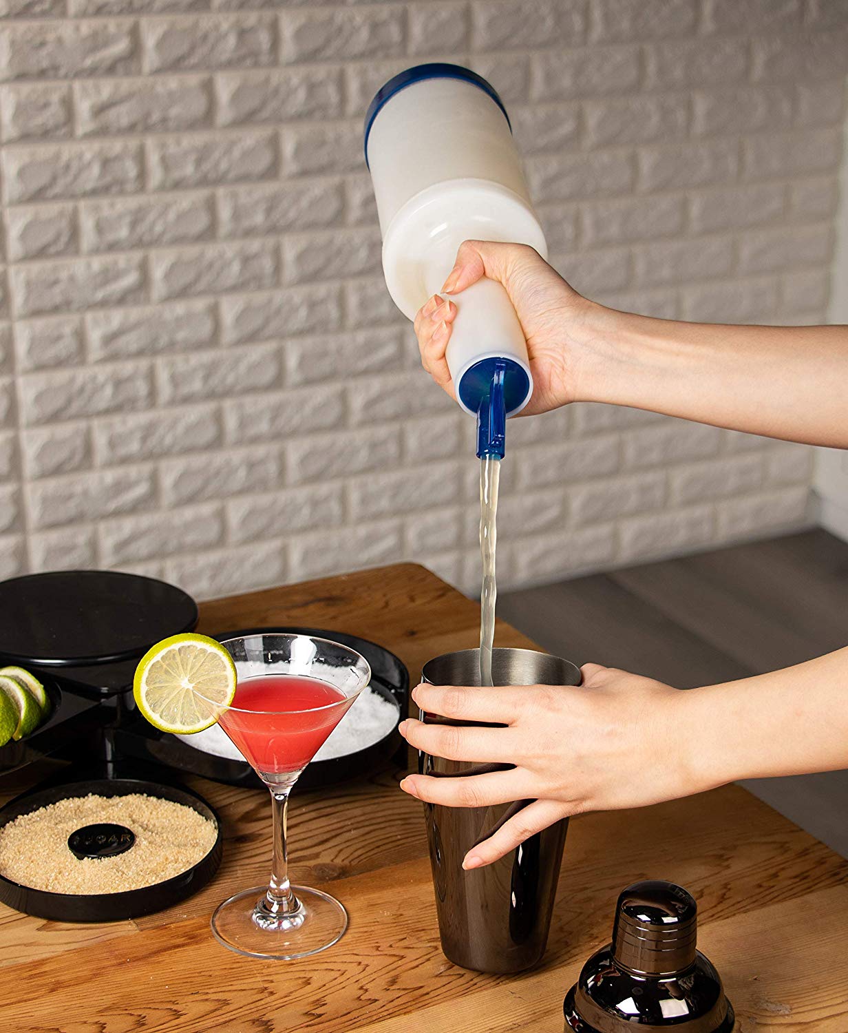 Colorful Juice Pouring Spout Bottle Containers Plastic Barware by ...